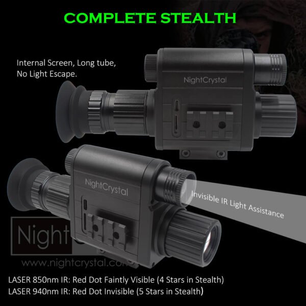 M5 Night Vision Scope with Picatinny Rail Mount - NightCrystal Night ...