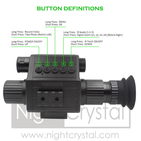 M5 Night Vision Scope Instruction Manual – NightCrystal Night Vision Optics